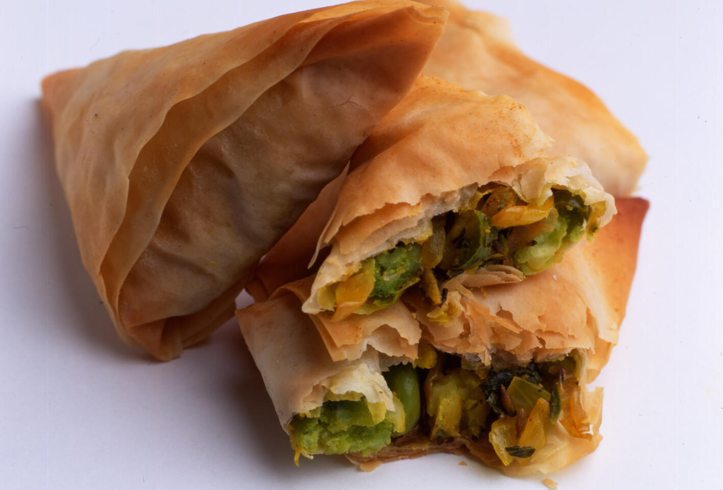 Filo Samosas with Cucumber Raita - Vegetarian Society