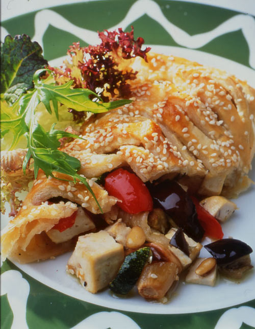 Roast Vegetables & Smoked Tofu Plait - Vegetarian Society