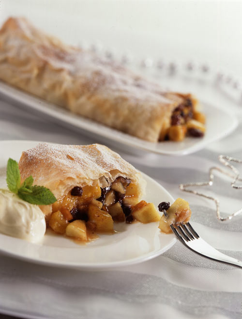 Pineapple, Pear and Mincemeat Strudel - Vegetarian Society