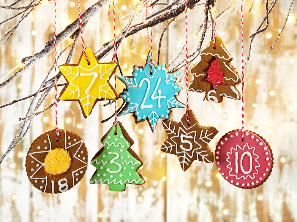 Iced Gingerbread Advent Biscuits - Vegetarian Society