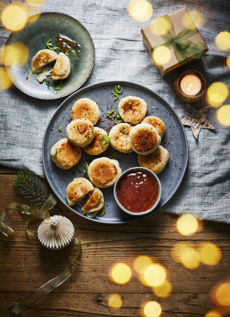 Stilton and Mozzarella Stuffed Dough Balls with Quince Dip - Vegetarian ...